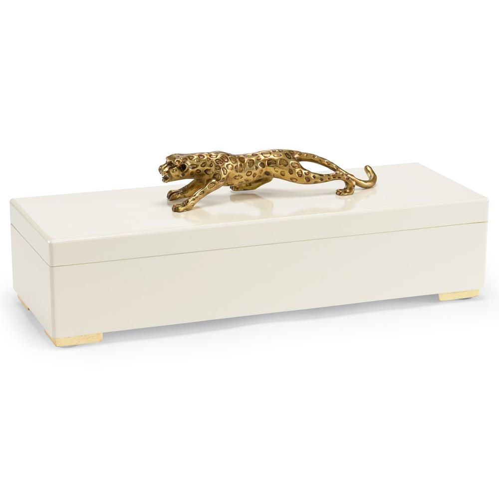 Hollywood Cream Wood Antique Gold Cheetah Decorative Box – ARANZASU